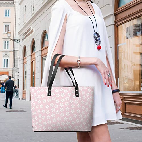 Womens Handbag Cherry Flowers Leather Tote Bag Top Handle Satchel Bags For Lady
