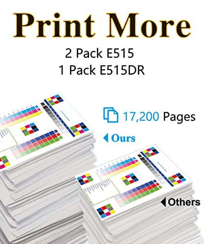 MM MUCH & MORE Compatible Toner Cartridge & Drum Unit Replacement for Dell 593-BBKD and 593-BBKE use for E310dw E515dn E515dw E514dw Printers (3 Pack, 2 Toner + 1 Drum)