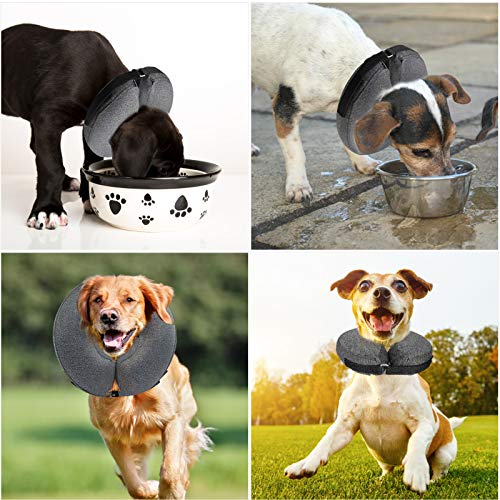 WONDAY Soft Dog Cone for Large Dogs, Inflatable Dog Cone Alternative After Surgery, Cone for Dogs After Surgery for Wound Healing and Prevent from Biting or Scratching