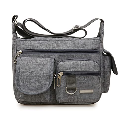 ZSEDP Men's Messenger Bag Oxford Waterproof Shoulder Bag Fashion Business Multi Pocket Handbag Men Casual Crossbody Bags