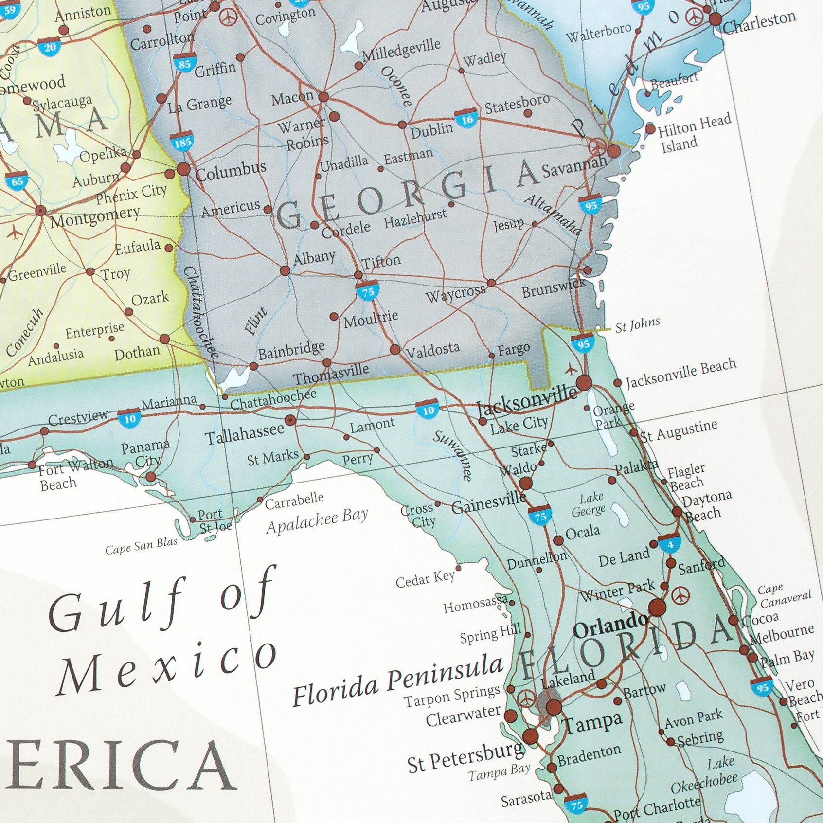 Maps International Classic USA Wall Map - Map of The USA Poster - Front Lamination – 24 x 36