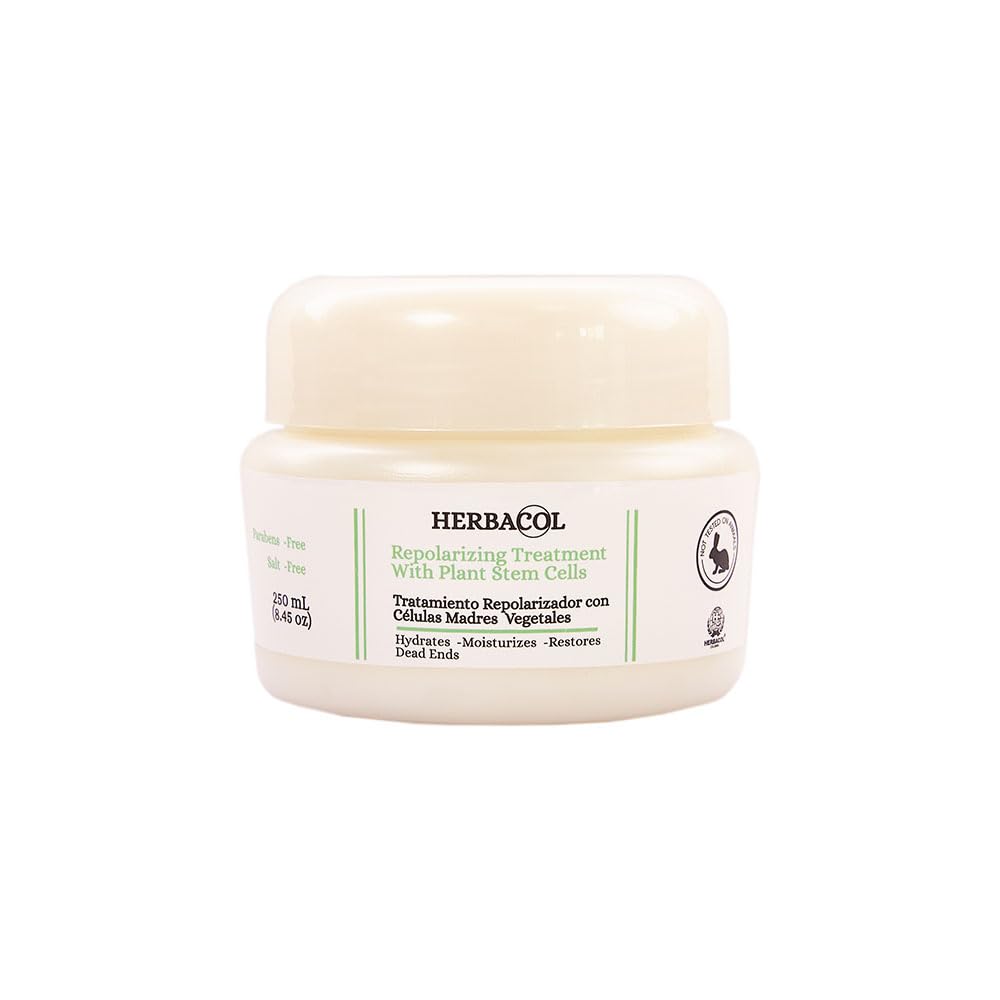 Herbacol Plant Stem Cell Hair Restoration Treatment | Herbacol Repolarizador Celulas Madres Vegetales | 8.45 Fl Oz.