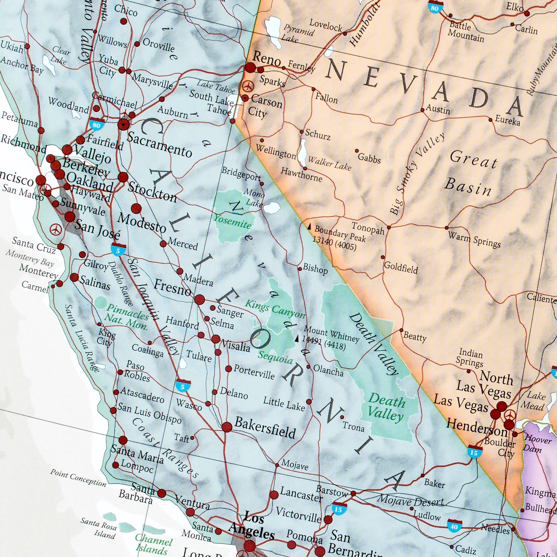 Maps International Classic USA Wall Map - Map of The USA Poster - Front Lamination – 24 x 36
