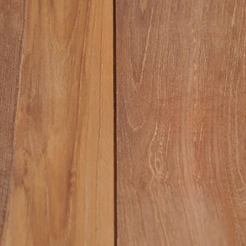 vidaXL Solid Teak Wood Dining Table Natural Finish Sleek Rustic Home Kitchen Restaurant Dinner Meal Table 47.2"
