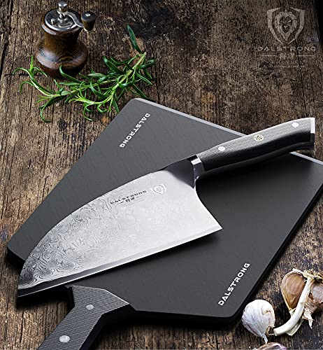 Dalstrong Serbian Chef Knife - 8 inch - Meat Cleaver - Shogun Series ELITE - Japanese AUS-10V Super Steel Kitchen Knife - G10 Handle - Sheath Included