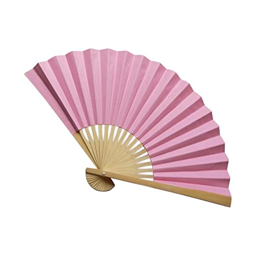 RAZZUM Folding Hand fans1pcs Chinese Style Hand Painted Folding Paper Fan,Lace Silk Hand Held Solid Color Fan,Portable Hand Fan for Dancing PartyChinese Fans Fan (Color : Navy)