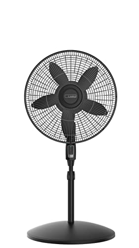 Lasko S18440 Performance 18-inch Oscillating Pedestal Standing Floor Fan with Remote Control and Adjustable Stand for Indoor, Bedroom, Living Room, Home Office & College Dorm Use β Black