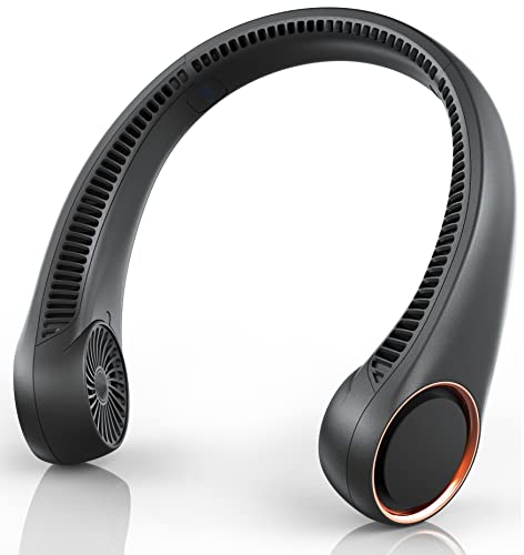 FrSara Neck Fan, Bladeless Portable Neck Fan, Adjustable, 360° Cooling,Super Quiet, No Blade Fan Design, No Hair Twisting, Even Air Volume On Both Sides, Non-Slip, Short Charging, Long Use Time
