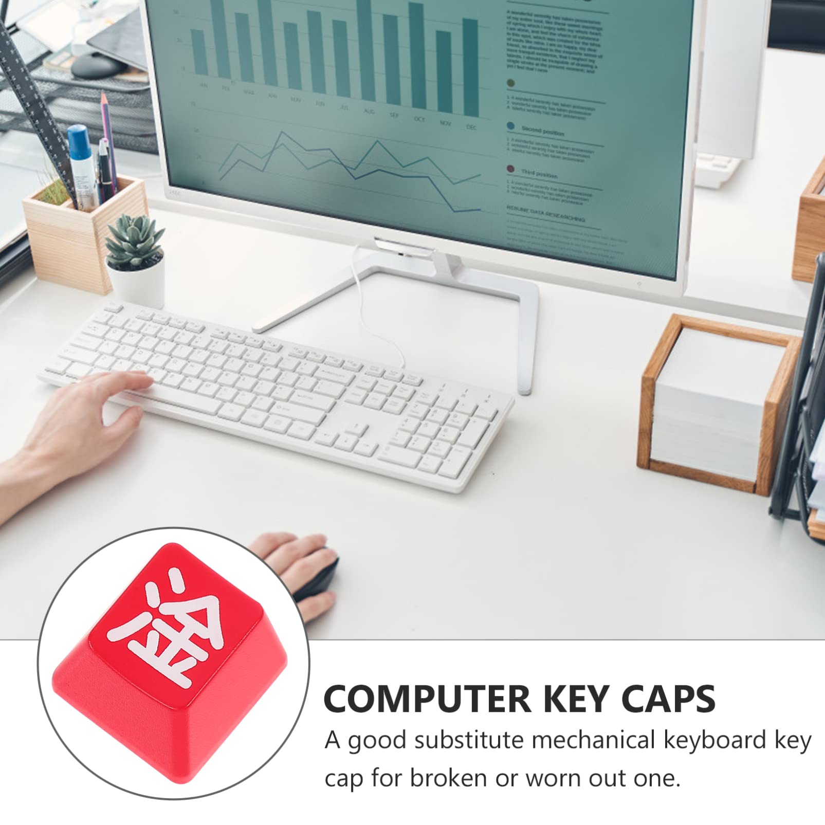 SOLUSTRE Pc Keycap Keyboard Cap Cover Notebook Laptops Replacement Key Caps Lighted Keyboard Shine Through Key Caps Custom Keyboard Lap Tops Pro On The Lap Abs Red Accessories