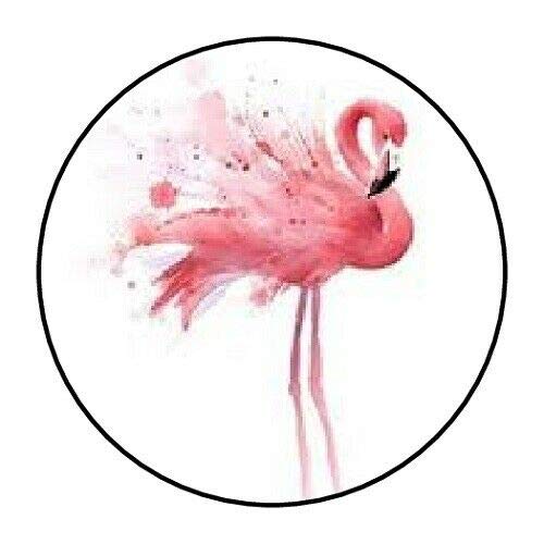 without brand Set of 48 Envelope Seals Labels Beautiful Flamingo 1.2" Round Sticker