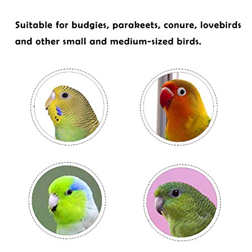 kathson Natural Wood Bird Perch Parakeet Stand Platform Parrot Paw Grinding Sticks Branches Bird Cage Accessories for Budgies Cockatiels Conure Parakeet Lovebirds 7 Pack
