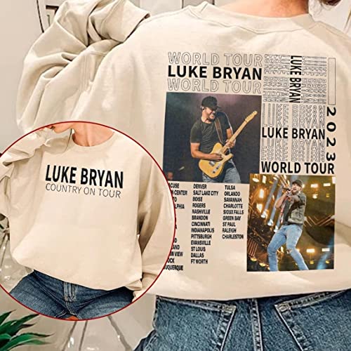 Luke%Bry%an Shirt Country On Tour 2023 Shirts Luke%Bry%an Music Concert Double Sides Shirt Luke%Bry%an Tour 2023 T-shirt, Sweatshirt, Hoodie, Long Sleeve, Tank Top Gift For Fans
