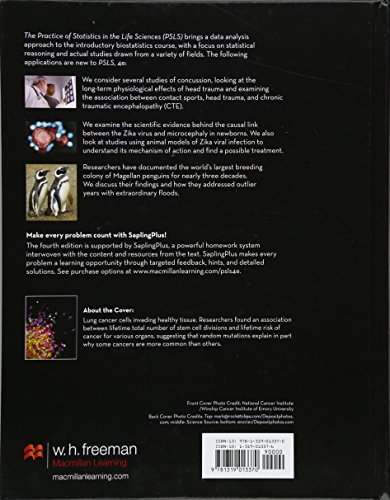Practice of Statistics in the Life Sciences