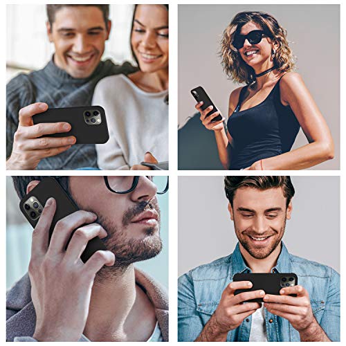 Cordking Compatible with iPhone 12 Pro Max case, Silicone Ultra Slim Shockproof Phone Case with [Soft Anti-Scratch Microfiber Lining], 6.7 inch, Black