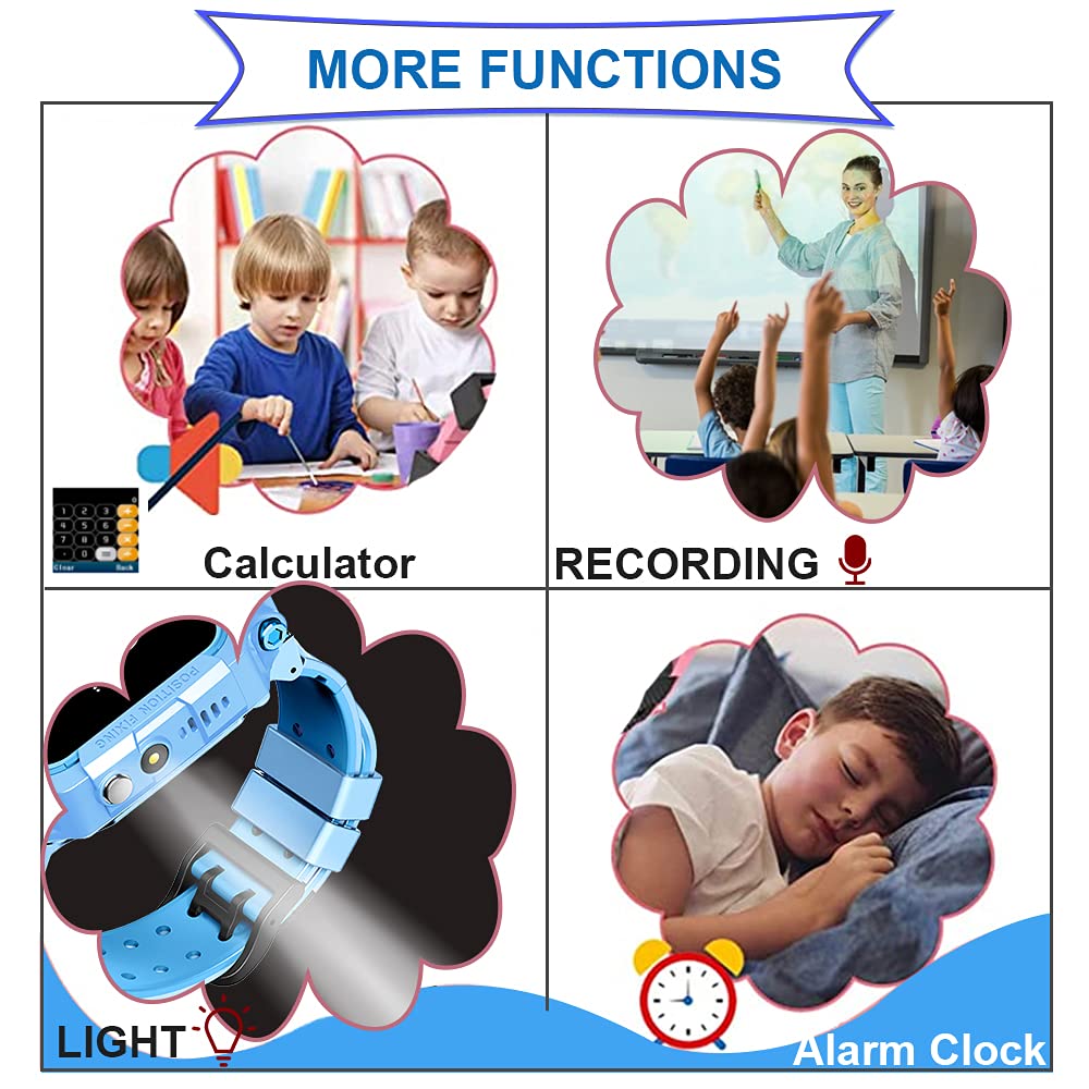 Smart Watch for Kids,Touch Screen Game Watch with 360° rotated Body Design, Waterproof Kids Smartwatch with SOS Call Music Player Dual Camera Alarm Clock Birthday