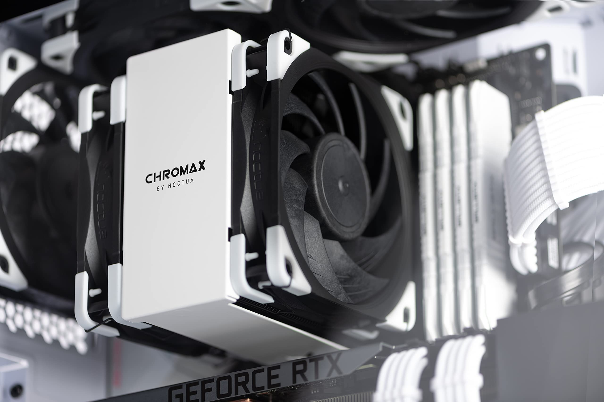 Noctua 240mm AIO Upgrade Bundle (2X NF-A12x25 PWM chromax.Black.swap 120mm Fans Plus 1x NT-H2 Thermal Paste)