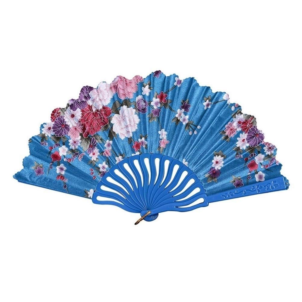 Hand Fan Folding Fan,Hand-held Fan,Wedding Folding Fan Chinese Style Dance Wedding Party Lace Silk Folding Hand Flower Fan Fans Hand Paper Folding Props Vintage Style