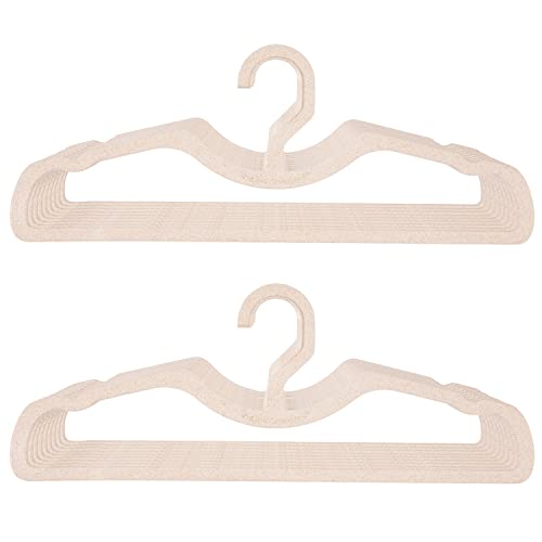 Higher Hangers BioHangers, Sustainable Flaxseed Space Saving Clothes Hangers, Premium Closet Organizers for College Dorms, RVs, & More, Reduces Wrinkles & Clutter, Standard 17", 40 Pack