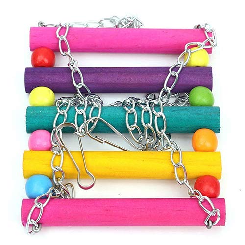 SONGBIRDTH Parrot Swing Toys - Pet Bird Parrot Parakeet Budgie Cockatiel Wooden Cage Hammock Swing Hanging Toy for Medium and Small Parrot