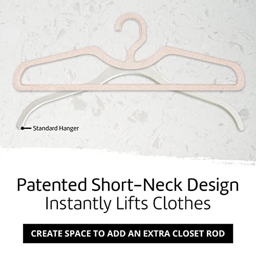 Higher Hangers BioHangers, Sustainable Flaxseed Space Saving Clothes Hangers, Premium Closet Organizers for College Dorms, RVs, & More, Reduces Wrinkles & Clutter, Standard 17", 40 Pack