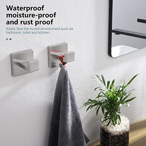 KOKOSIRI 16-Inch Single Towel Bar, Bathroom Towel Holder, Toilet Paper Holder, Bath Towel Hook Modern Robe Hook Coat Hook, Wall Mounted, SUS 304 Stainless Steel, Brushed Steel, B05A4-BR-L16