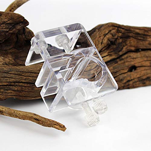 Quluxe 2 Pcs Acrylic Aquarium Soft Tube Fixture Holder for Holding Doing Pump Soft Hose