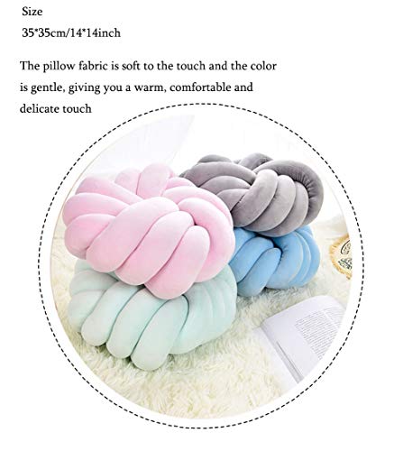 Youjiayi Knot Pillow 14X14 Velvet Christmas Decorative Throw Pillows Knotted Pillows for Couch Chair Cushion Sofa Garden Lumbar Car Throw Pillows