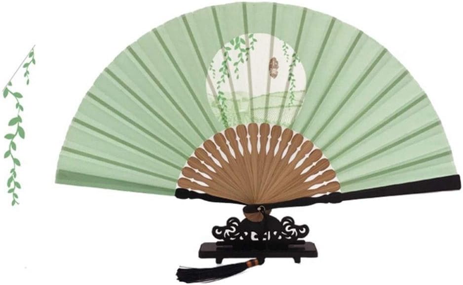 Hand Fan Folding Fan,Hand-held Fan,Folding Fan Female Classical Bamboo Bone Folding Fan Ancient Wind Tassel Small Fan Women Fans Hand Paper Folding Props Vintage style