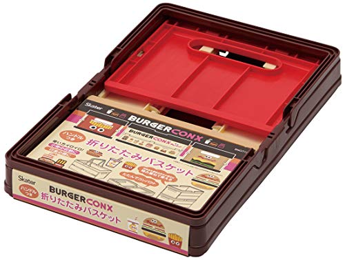 Skater BWOT13 Storage Box, Foldable, Storage Case, Basket, Burger Conx, Mix, 7.1 x 9.8 x 7.7 inches (38 x 25 x 19.5 cm)