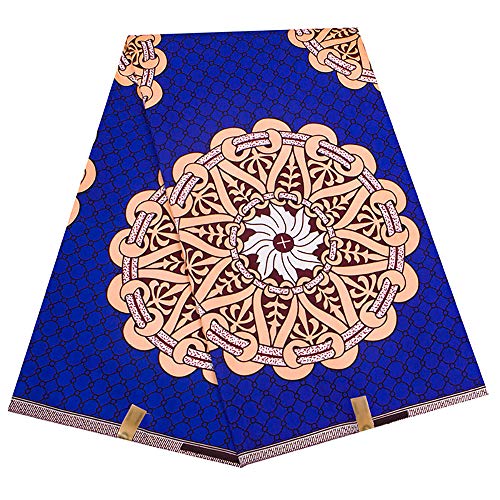 African Polyester Wax Prints Fabric Ankara Real Wax 6 Yards African Fabric for Party Dress FP6393