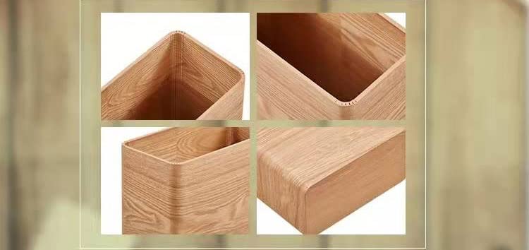 RZM Wood Trash Can Wastebasket,Household Bathroom Living Room Rectangular Trash Bin,Narrow Space Garbage Can with Swing Lid (Color : B, Size : 26.5x13x30cm(10x5x12inch))