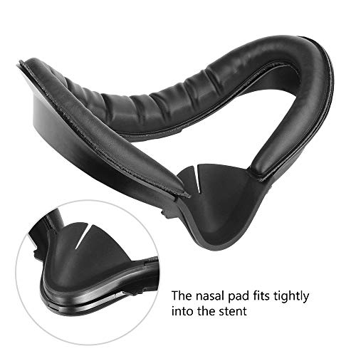 KAMILLEE VR Facial Interface Bracket PU Leather Foam Face Cover Pad Replacement & Lens Cover Accessories Set for Oculus Quest 2 (Widen Version)