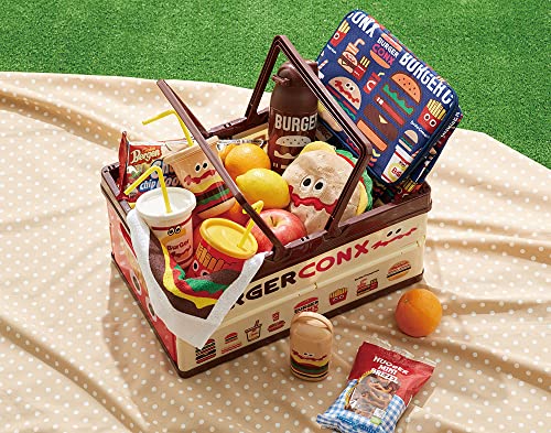 Skater BWOT13 Storage Box, Foldable, Storage Case, Basket, Burger Conx, Mix, 7.1 x 9.8 x 7.7 inches (38 x 25 x 19.5 cm)