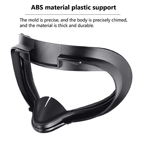 KAMILLEE VR Facial Interface Bracket PU Leather Foam Face Cover Pad Replacement & Lens Cover Accessories Set for Oculus Quest 2 (Widen Version)