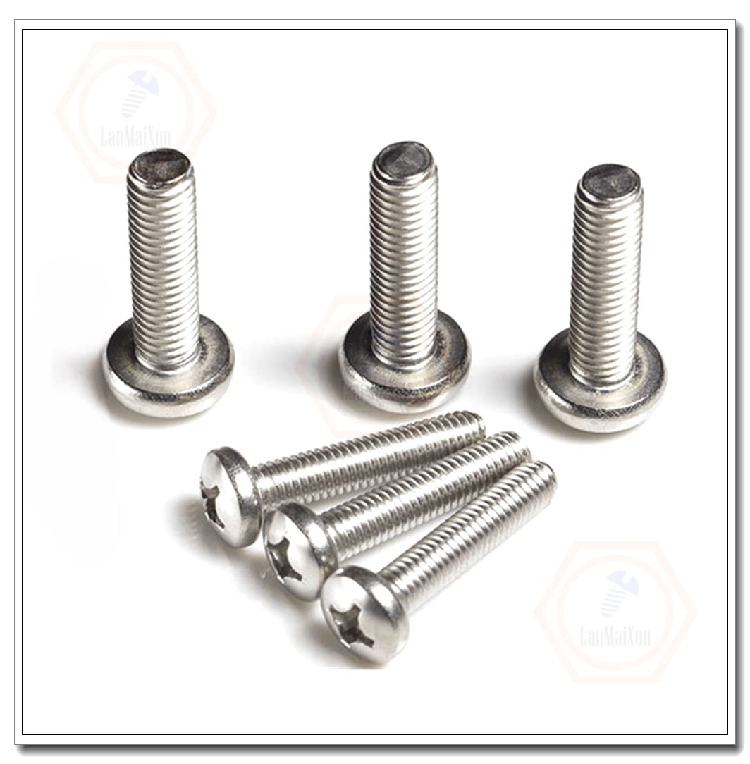 100pcs M1.2×4mm Machine Screws Pan Phillips Cross Head Screw 304 Stainless Steel Fasteners Bolts GB818