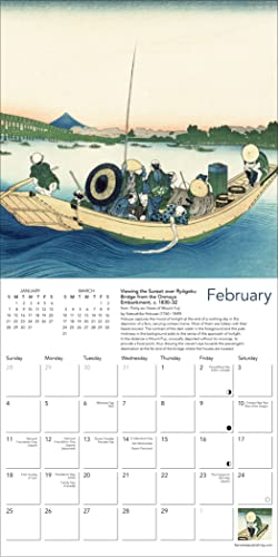 Japanese Woodblocks Mini Wall Calendar 2024 (Art Calendar)