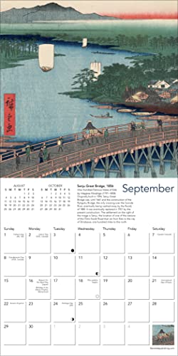Japanese Woodblocks Mini Wall Calendar 2024 (Art Calendar)