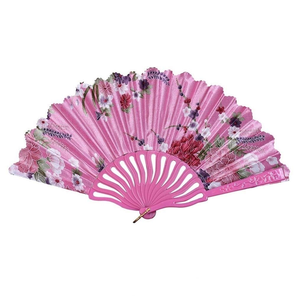 Hand Fan Folding Fan,Hand-held Fan,Wedding Folding Fan Chinese Style Dance Wedding Party Lace Silk Folding Hand Flower Fan Fans Hand Paper Folding Props Vintage Style