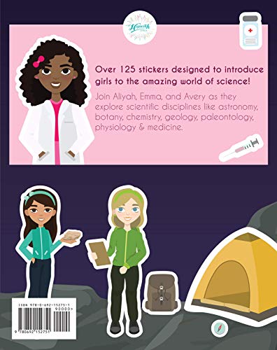 Hopscotch Girls Science! STEM Sticker Activity Book - Fun & Educational for Kids Ages 4-8 - Creative Play - Toddler - 24 Pages
