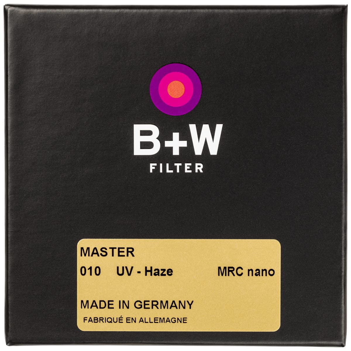B+W 95mm Master UV Haze MRC Nano 010M Glass Filter