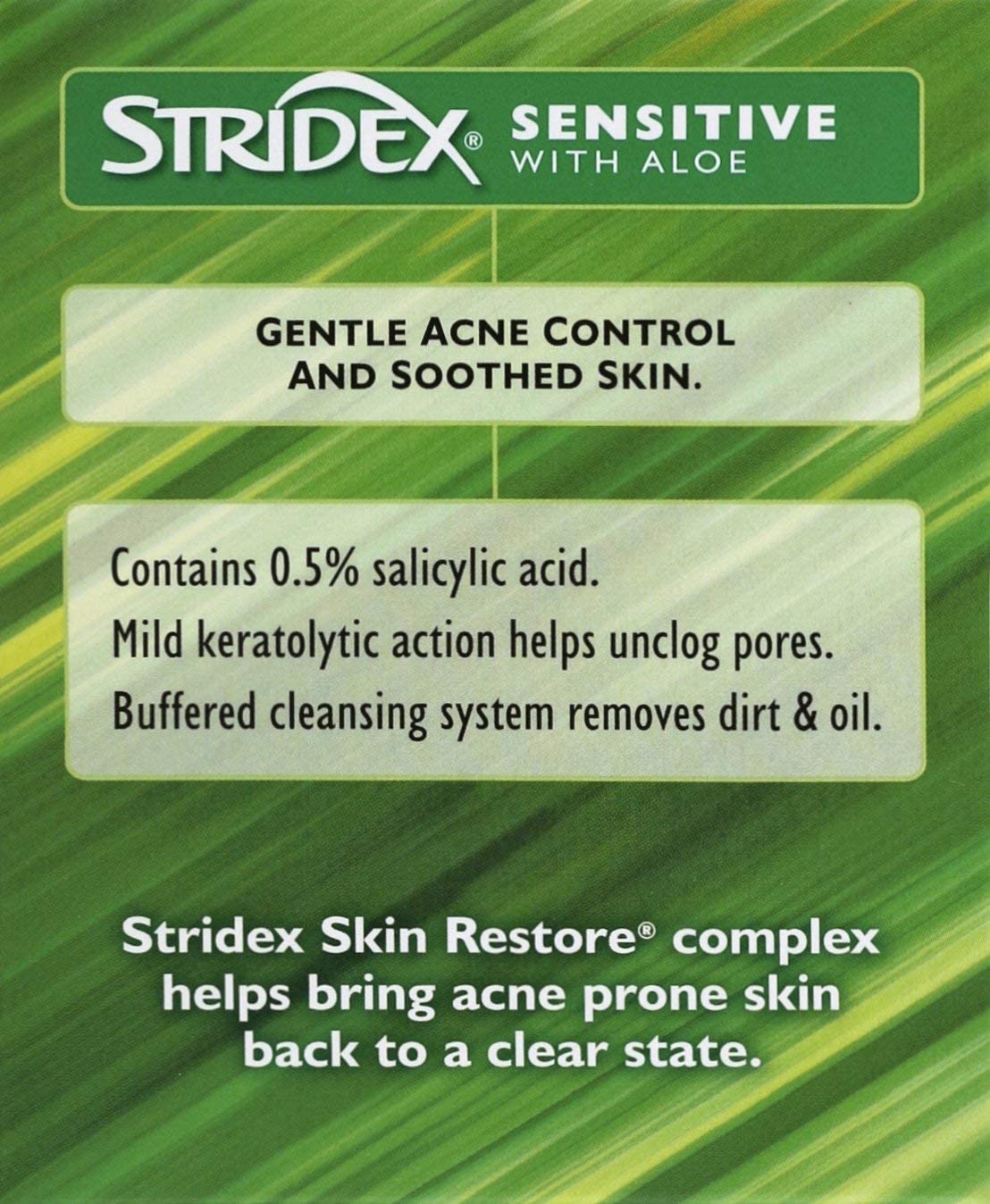 Stridex Medicated Acne Pads, Sensitive, 90 Count, Pack of 3 – Facial Cleansing Wipes, Alcohol-Free Face Pads, Acne Treatment for Face, For Mild to Moderate Acne, Smooth Application