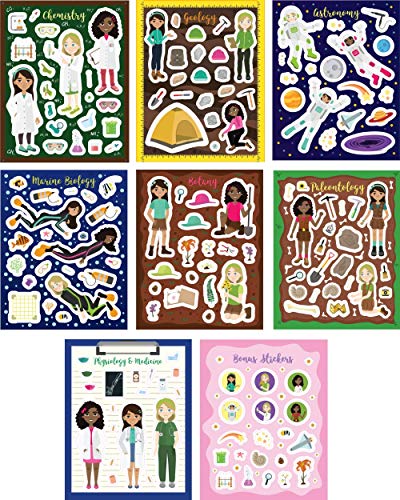 Hopscotch Girls Science! STEM Sticker Activity Book - Fun & Educational for Kids Ages 4-8 - Creative Play - Toddler - 24 Pages