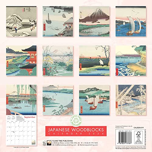 Japanese Woodblocks Wall Calendar 2024 (Art Calendar)