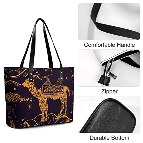 Womens Handbag Camels Leather Tote Bag Top Handle Satchel Bags For Lady