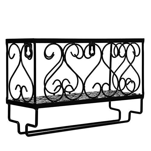 Cabilock Metal Hangers Wall Mount Clothes Rack Wall Mounted Wine Rack Wire Wine Glass Rack Wine Bottle Holder Wine Glass Hanger Stemware Rack for Bar Kitchen Metal Clothes Hanger Wall Clothes Rack