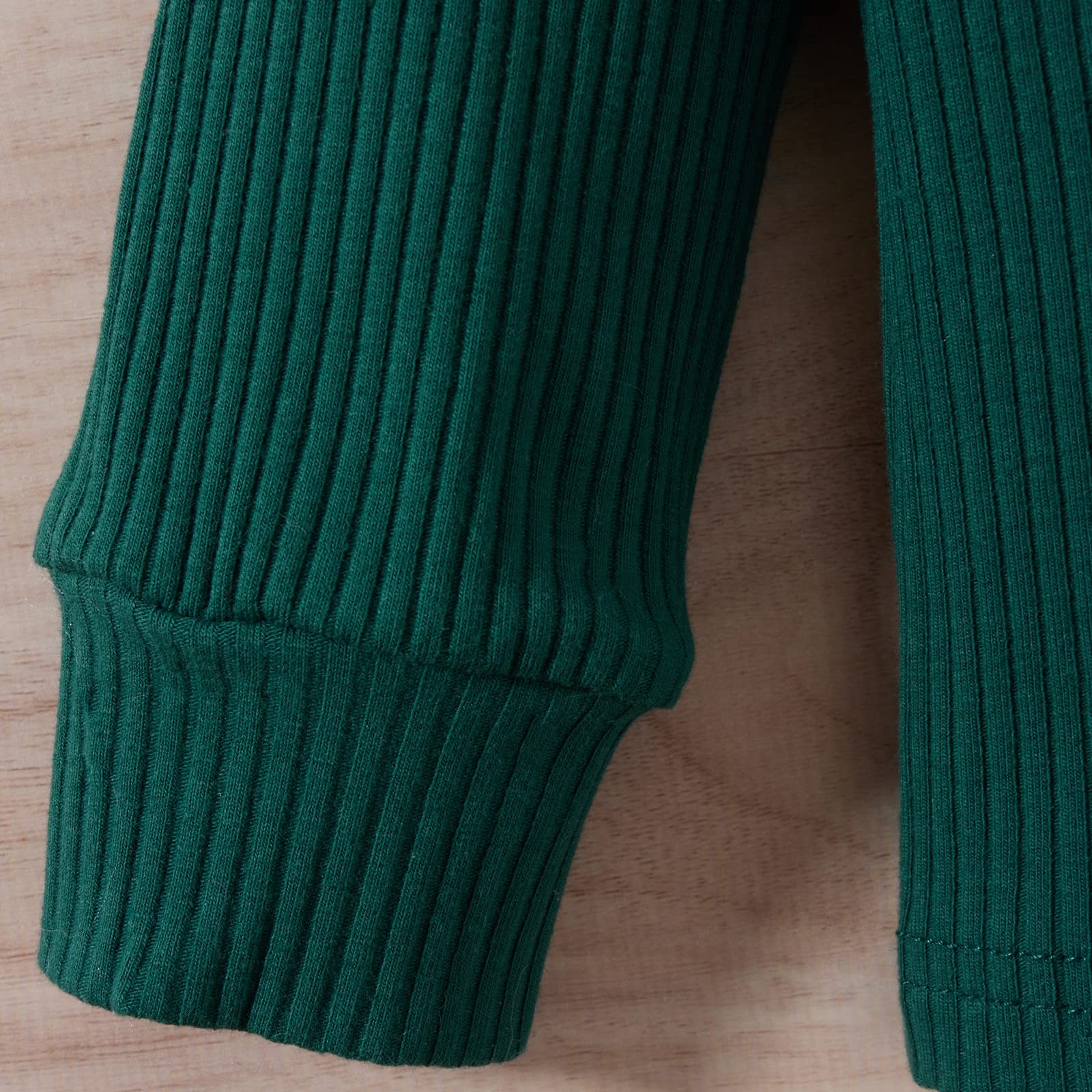 fhutpw Toddler Boy Fall Clothes 2T 3T 4T 5T Outfits Winter Long Sleeve Knitted Cotton Tops & Pants Sets Solid Color (A-Green, 2-3T)