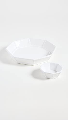 Two's Company Hampton Faux Bamboo Fretwork Chip Platter and Dip Bowl Set