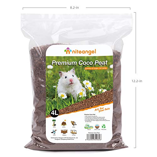Niteangel Natural Coco/Cork Hamster Bedding Pet Litter for Dwarf Syrian Hamsters, Gerbils, mices, Degus or Other Small Animal