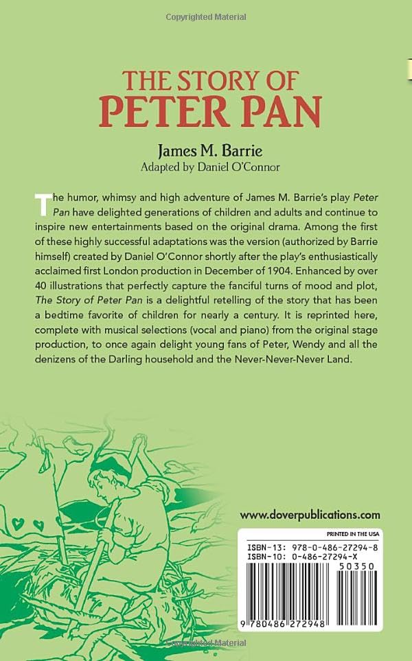 The Story of Peter Pan: Unabridged in Easy-To-Read Type (Dover Children's Thrift Classics)