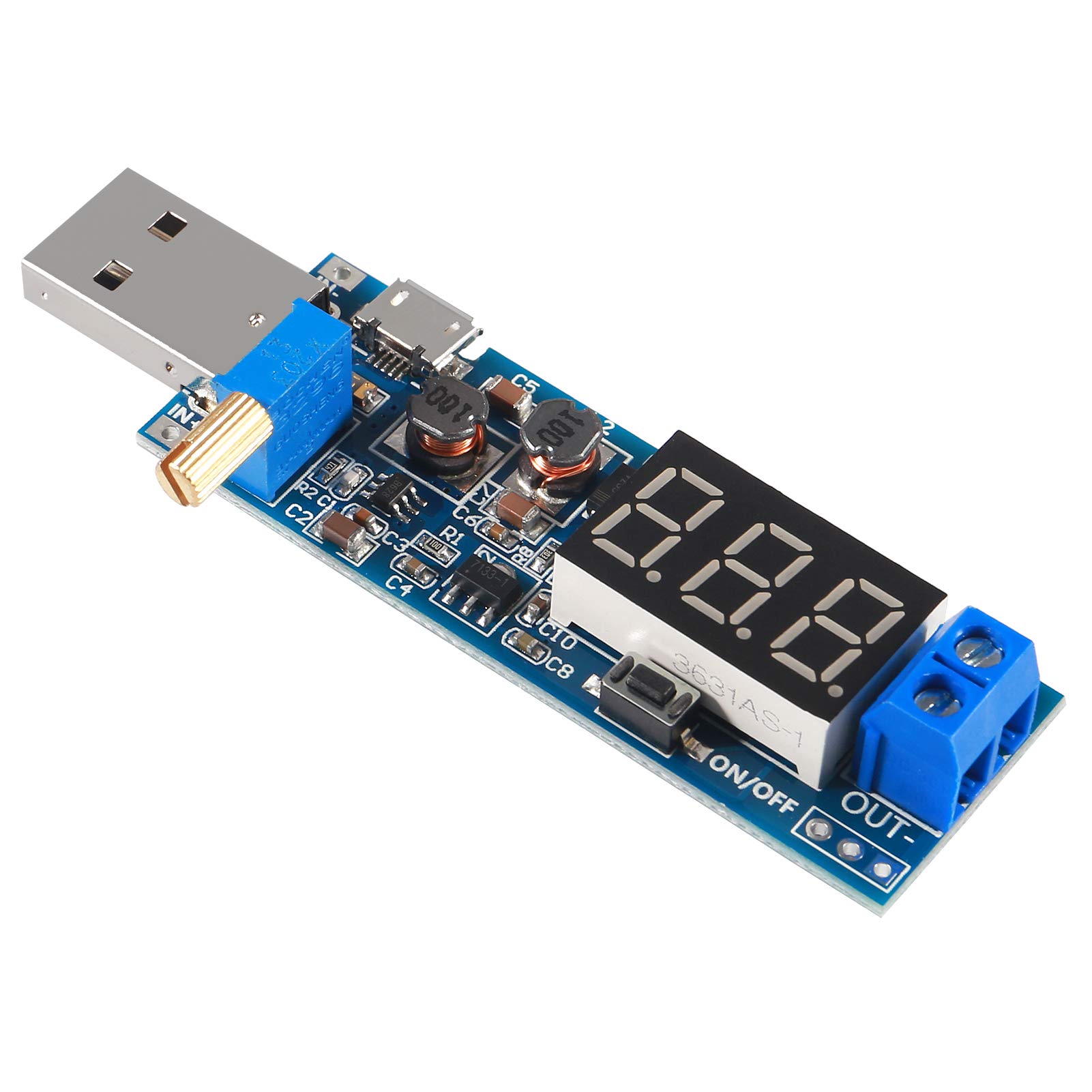 ACEIRMC 6pcs USB Buck Boost Converter 3.5V-12V to 1.2V-24V DC-DC Step Up Step Down Power Supply Module Voltage Regulator 5V to 3.3V 9V 12V 18V 24V